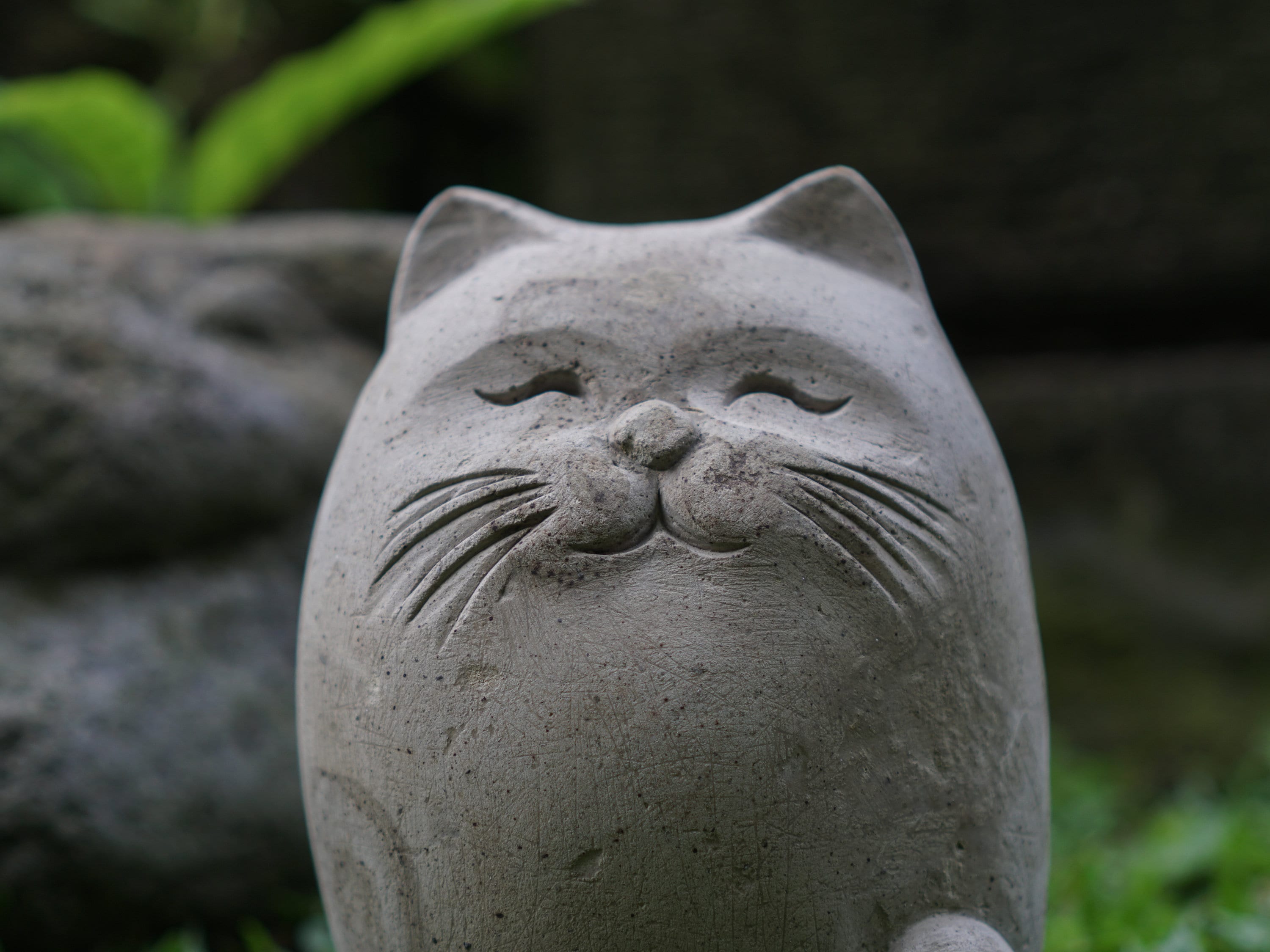 Stone Cat Sculpture 7.8 Inch 20 Cm Cat Statue Kitten - Etsy