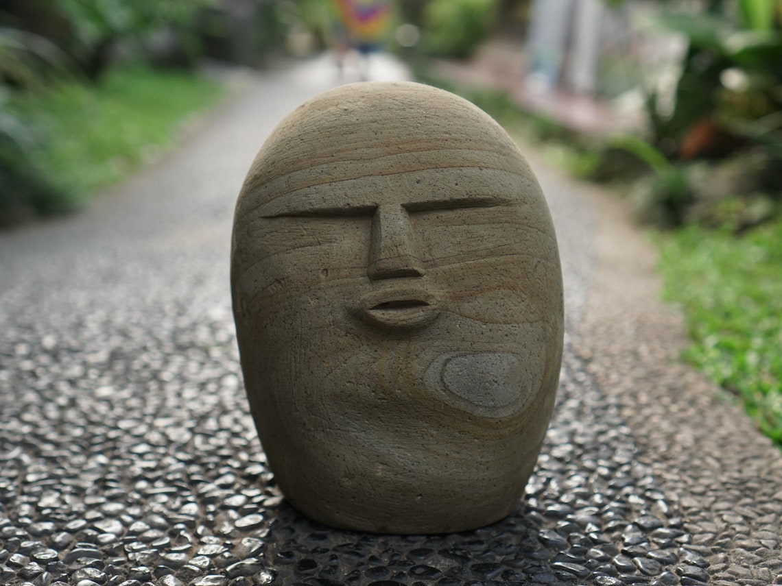 Meme Stone Sculpture, Funny Face Stone Sculpture, Stone Statue ...