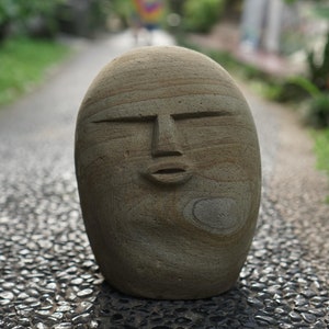 Meme Stone Sculpture, Funny Face Stone Sculpture, Stone Statue ...