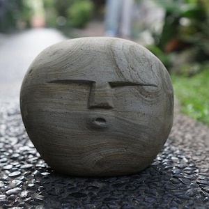Meme Stone Sculpture, Funny Face Stone Sculpture, Stone Statue ...