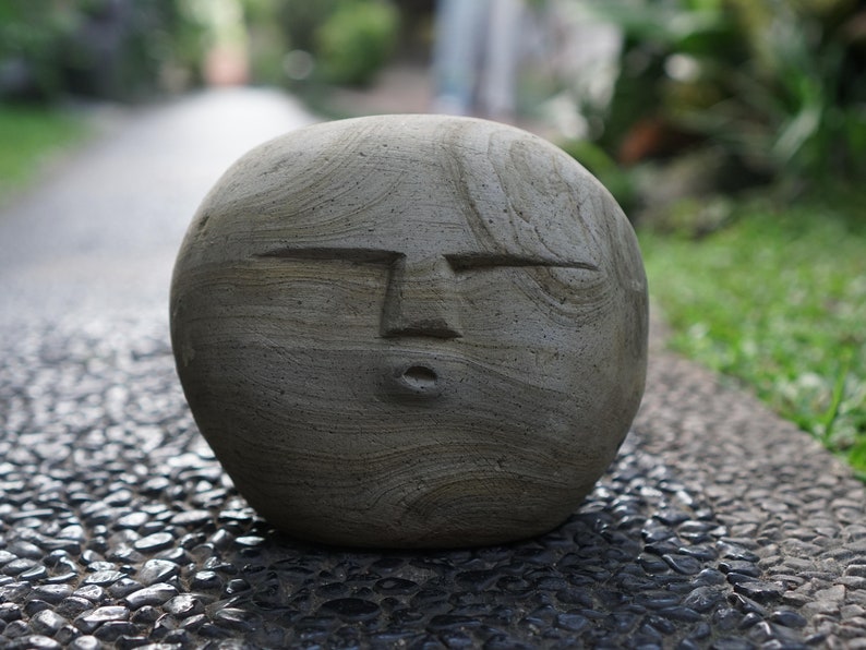 Meme Stone Sculpture, Funny Face Stone Sculpture, Stone Statue ...