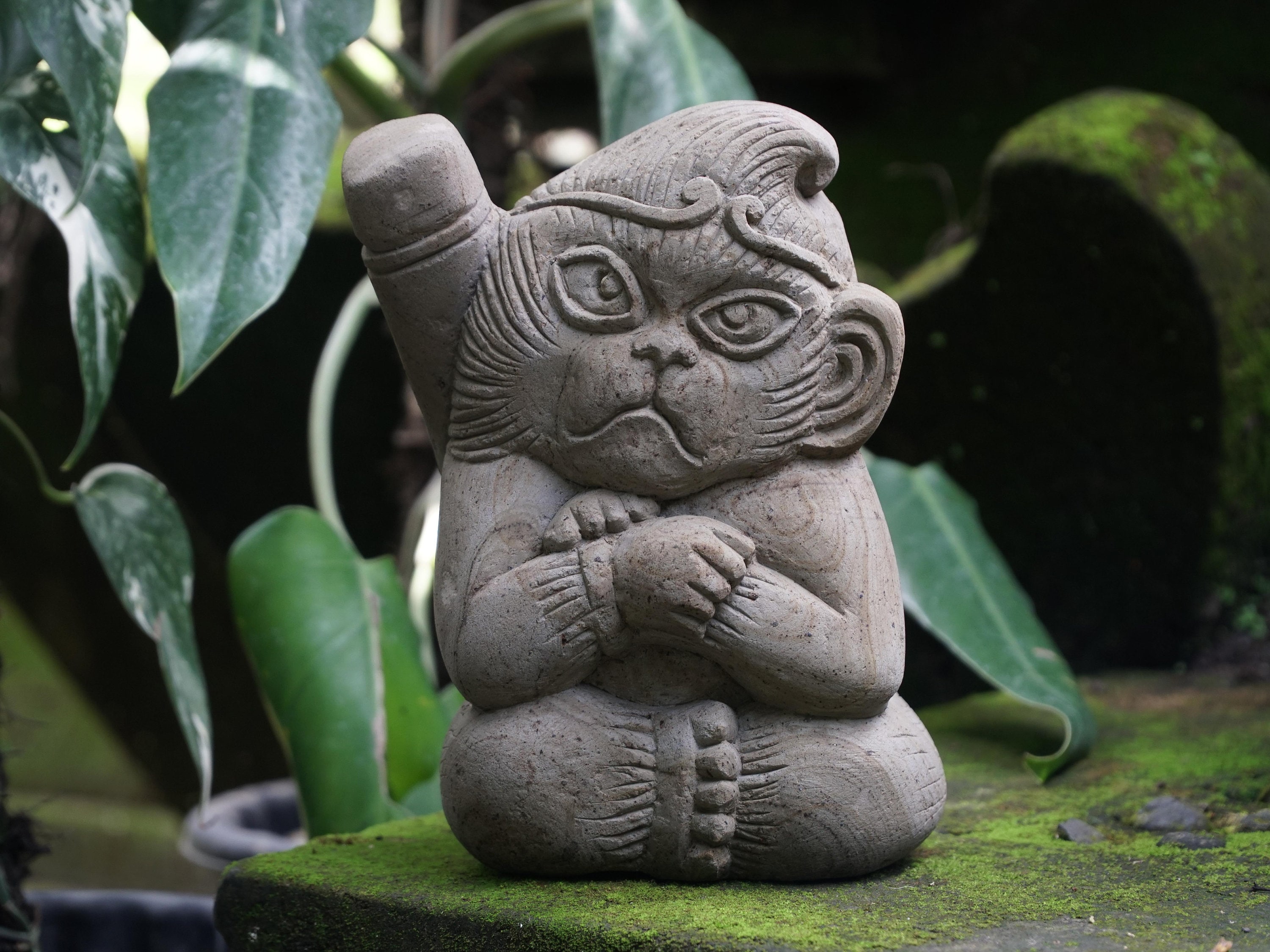 Stone Monkey King Sculpture 7.8" Inch - 20 Cm, Stone Statue, Stone ...