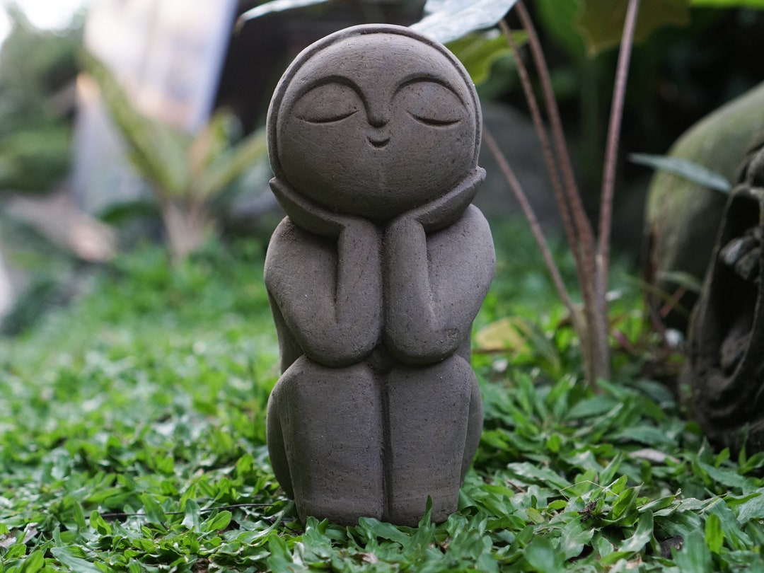 Stone Jizo Sculpture 7.8" Inch - 20 Cm, Japanese Jizo, Stone Statue ...