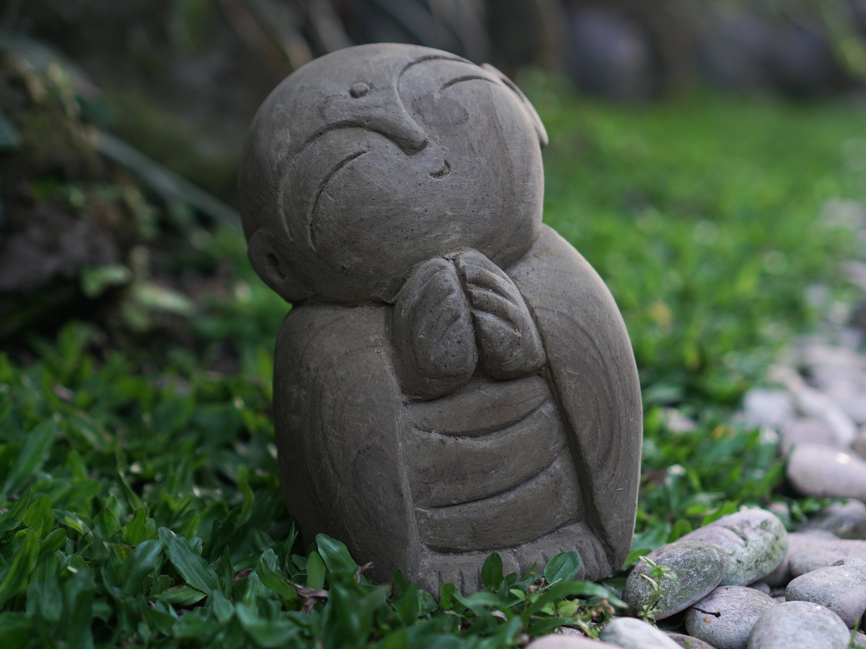 Jizo Stone Statue Stone Sculpture Buddha Guardian Jizo - Etsy
