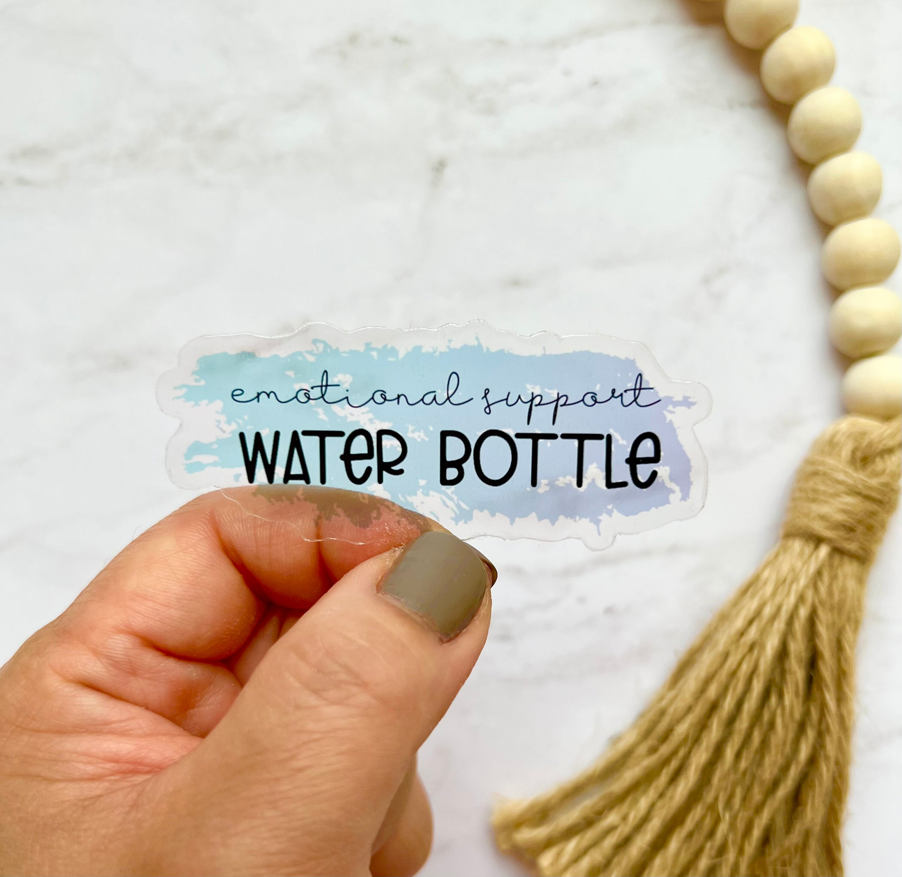 Emotional Support Water Bottle Sticker Mental Health Sticker | Etsy