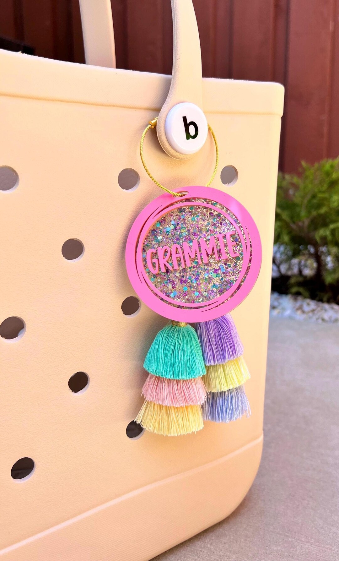Bogg Bag Tag Keychain Personalized Acrylic Charm, Custom Beach Bag ...