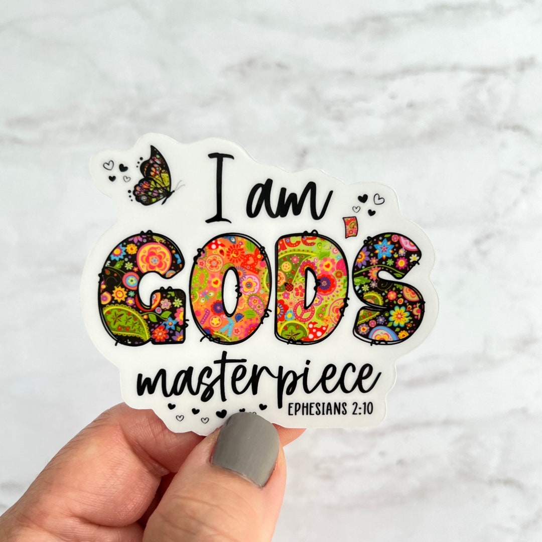 Christian Sticker I Am God's Masterpiece Ephesians 2:10 - Etsy