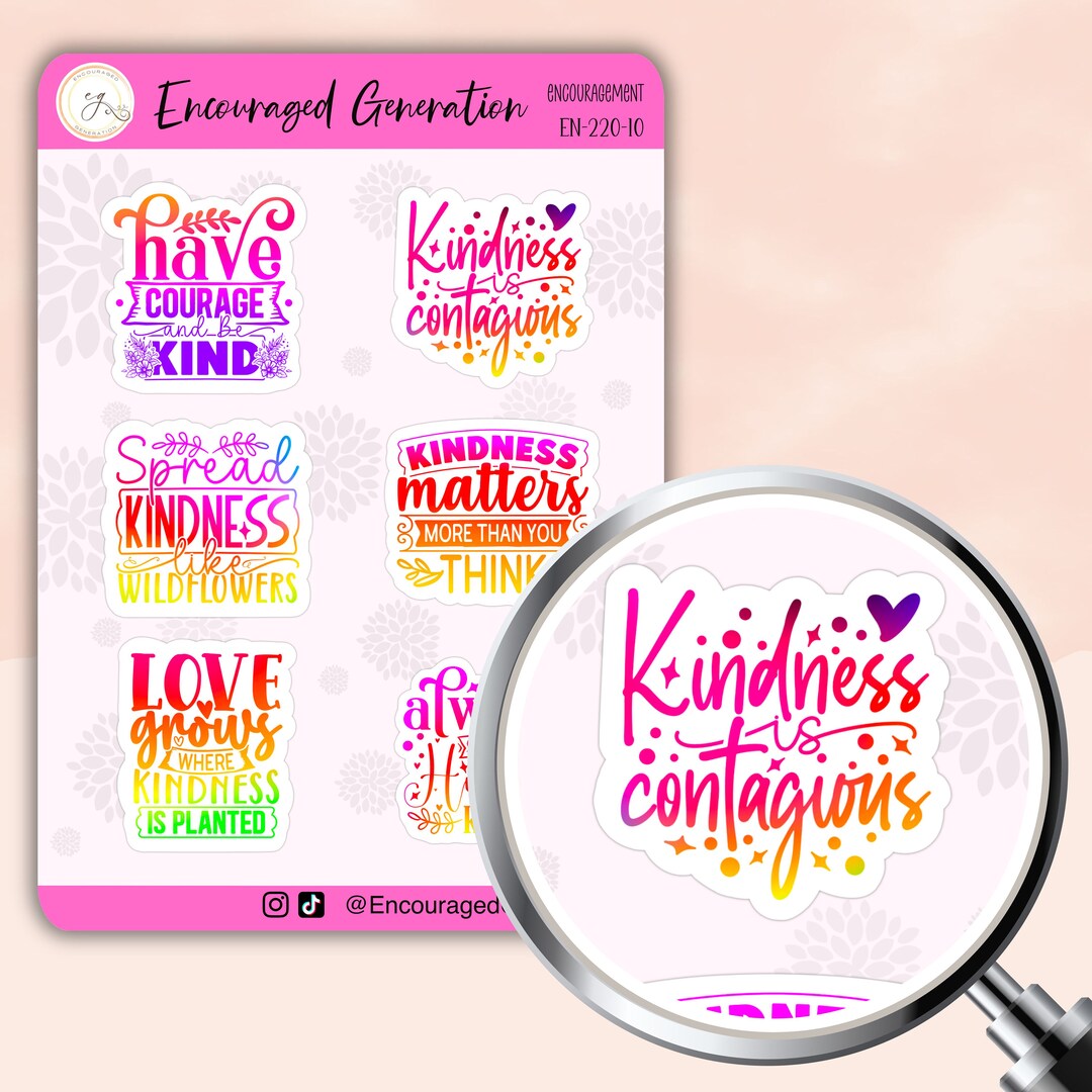 Empowerment Sticker Sheet, Affirmation Sticker, Mental Health Sticker ...