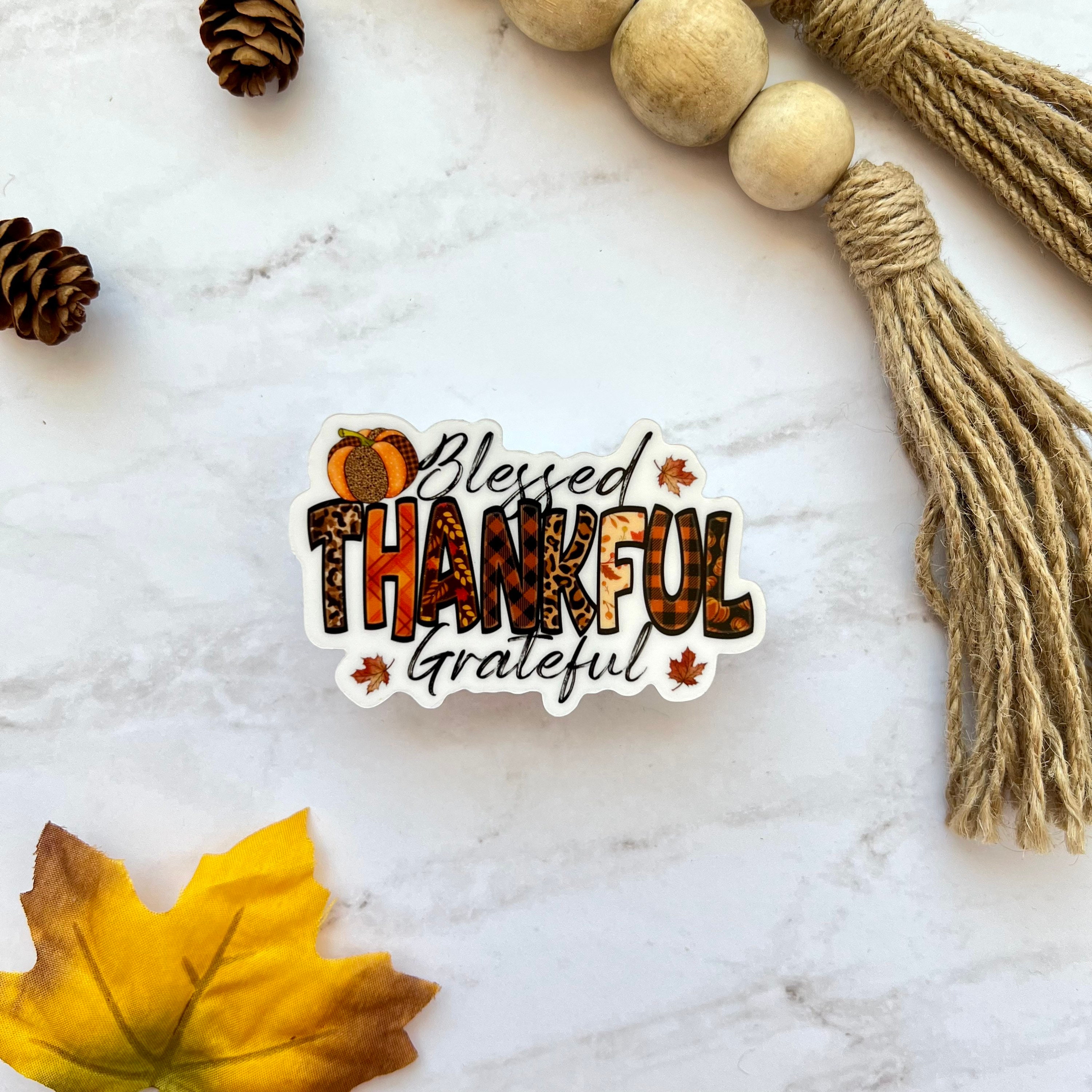 Fall Favorites Sticker Blessed Thankful Grateful Sticker - Etsy