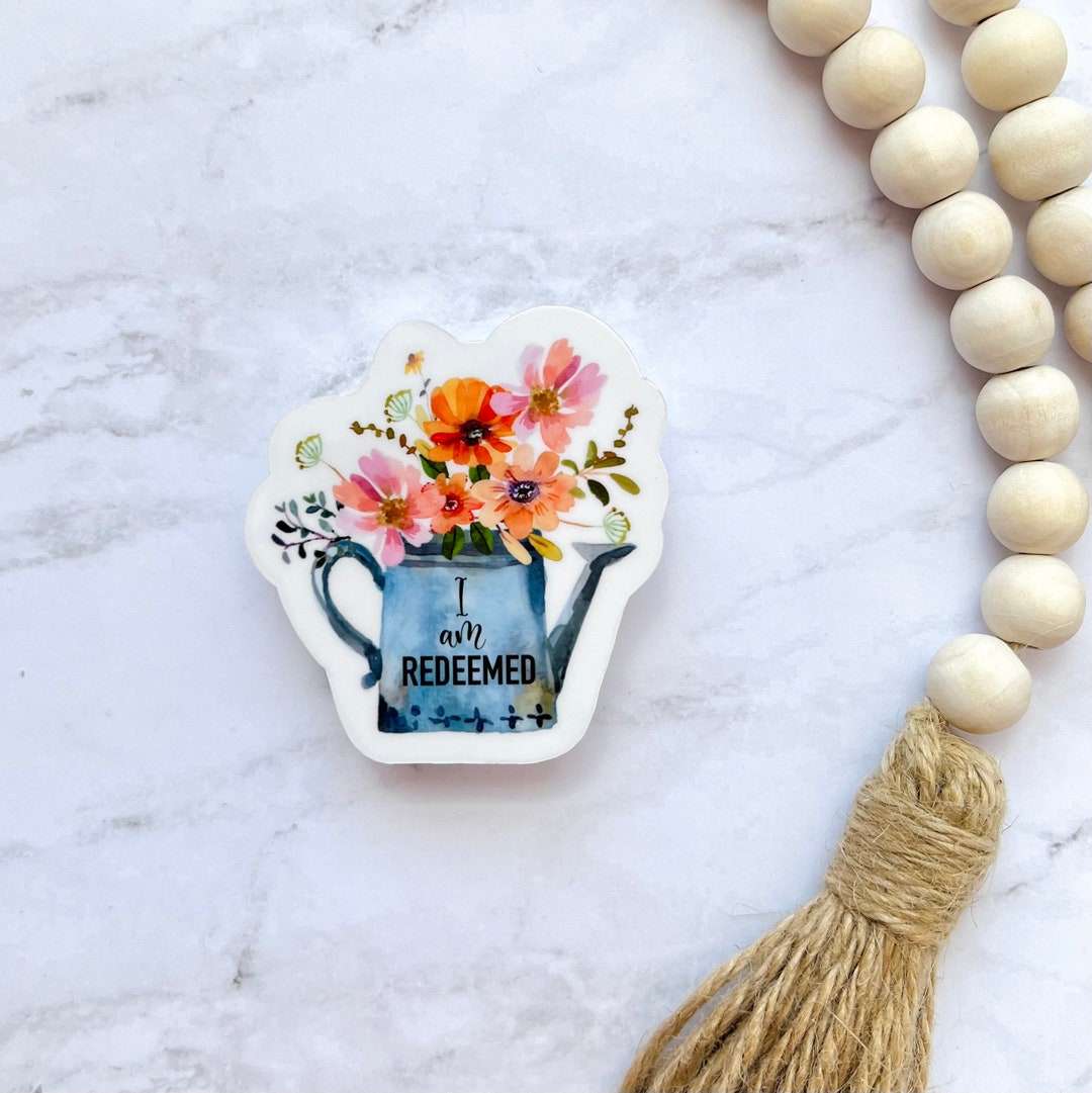 I Am Redeemed Sticker, Faith Sticker, Christian Decal, Bible Verse ...