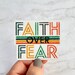 Faith Over Fear Sticker, Christian Sticker, Bible Verse Stickers, Best ...