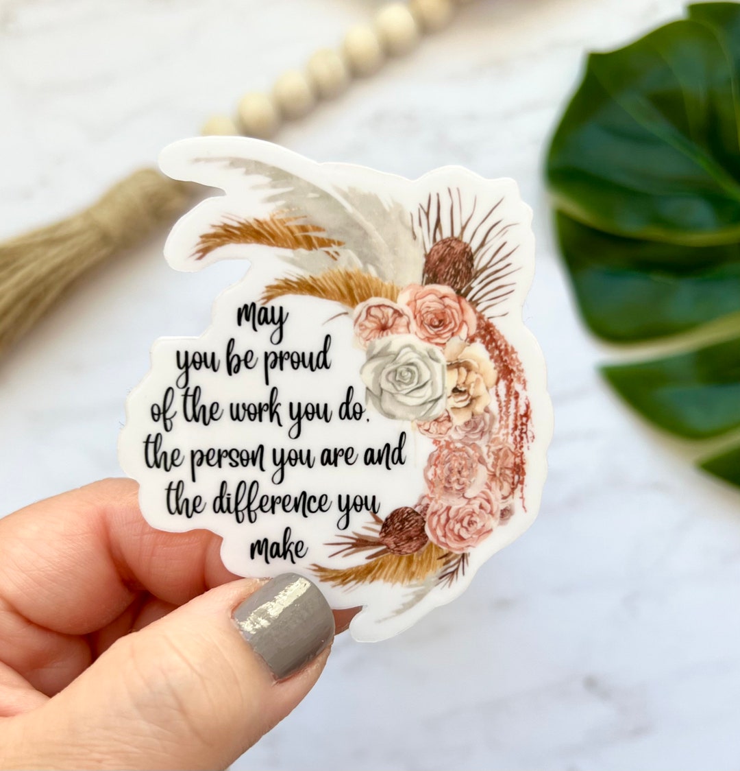 Social Worker Sticker, May You Be Proud, Boho Sticker, Mental Health ...