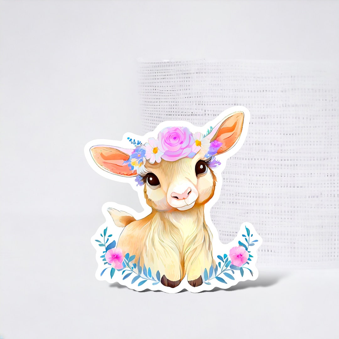 Mini Lamb Sticker, Cute White Sheep Sticker, Cute Animal Sticker ...