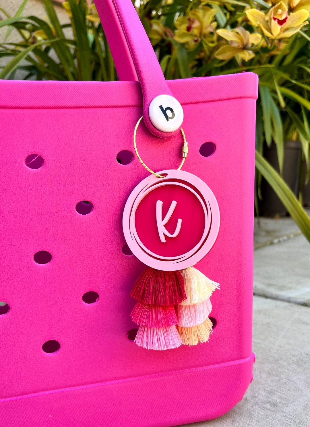 Bogg Bag Tag Keychain Personalized Acrylic Charm, Custom Beach Bag ...