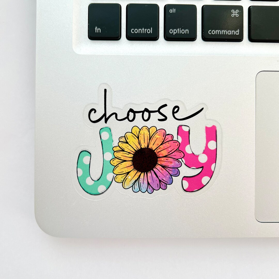 Choose Joy Sticker, Christian Sticker, CLEAR Christian Quote Vinyl ...