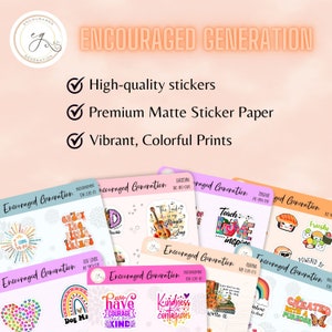 Created With A Purpose Sticker Sheet, Affirmation Sticker, Mental ...