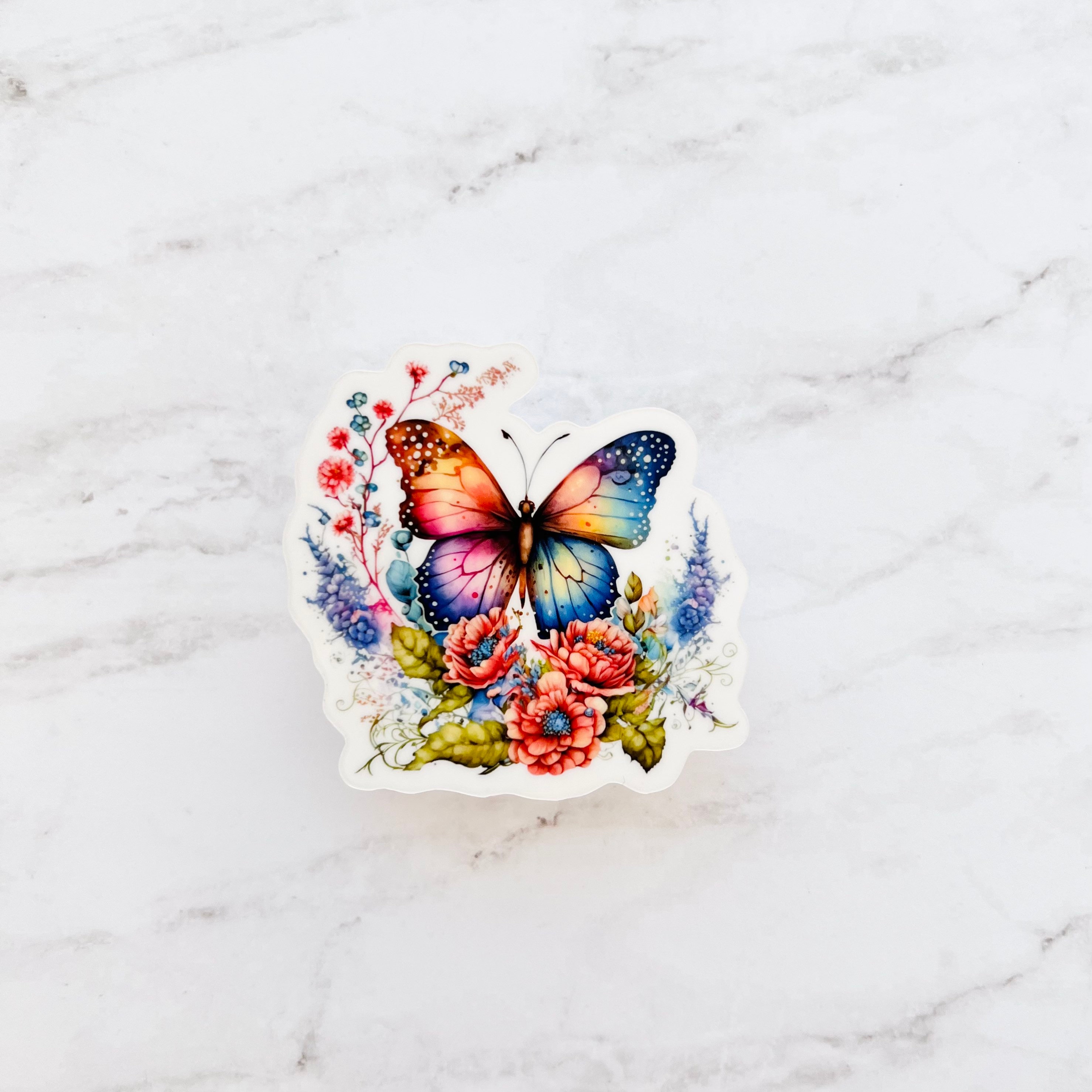 Water Bottle Sticker, Cute Butterfly CLEAR Sticker, Vinyl Sticker ...