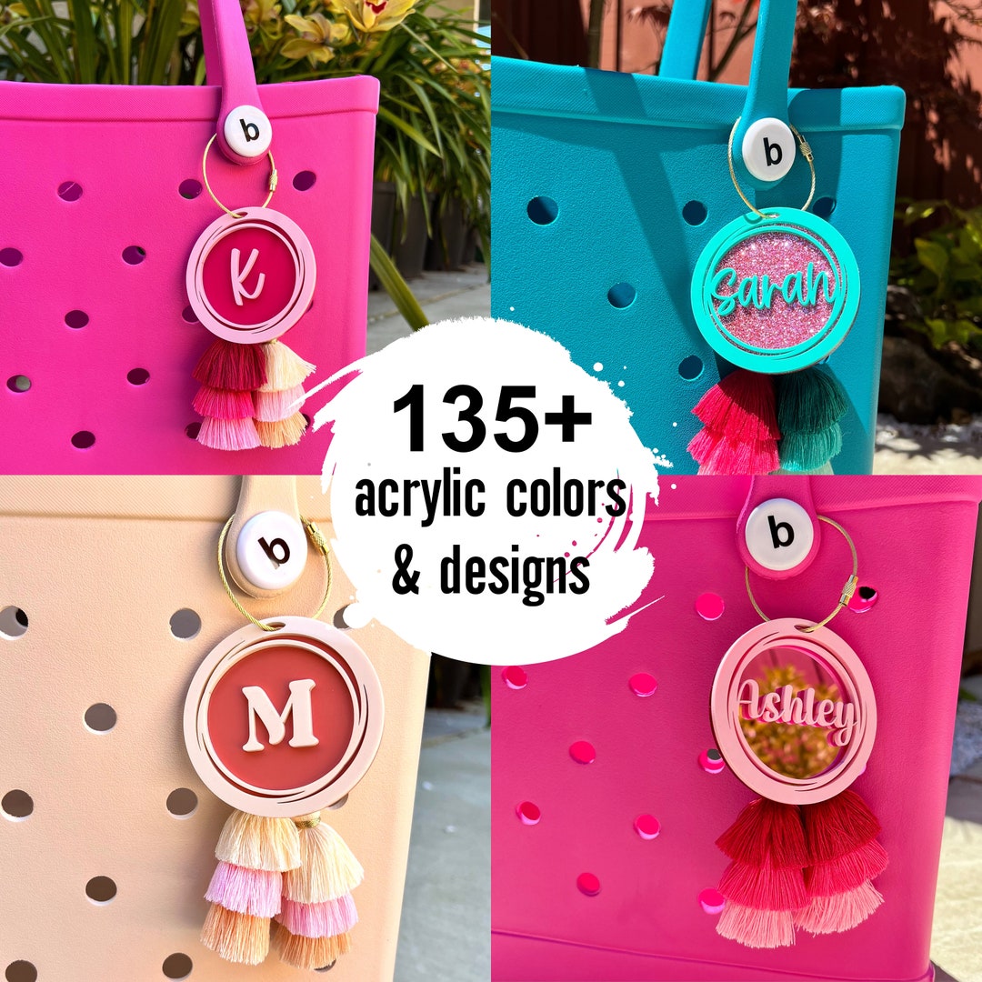 Custom Bogg Bag Tag Charm Accessories, Beach Tote Bogg Bag Tag Keychain ...