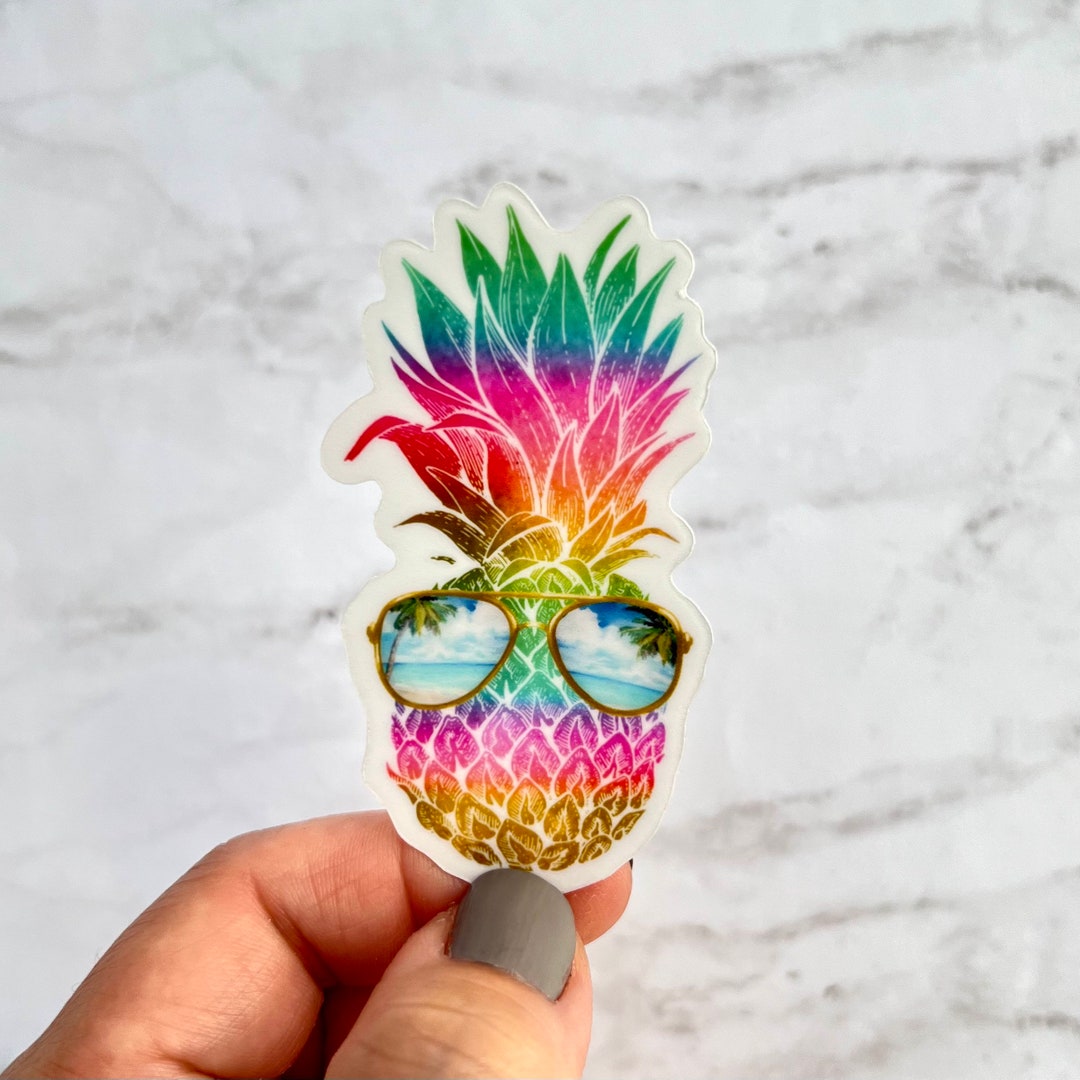 Pineapple Sticker, Tropical Plant Sticker, Children's Sticker, Laptop ...