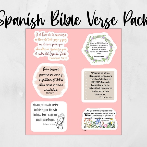 Spanish Bible Verse Decals - Etsy