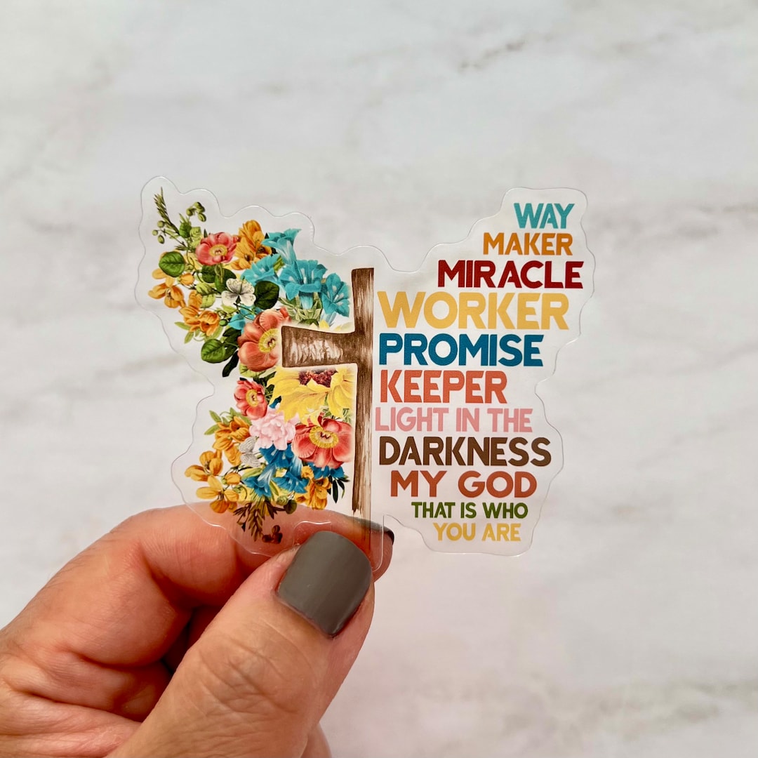 Way Maker Miracle Worker Butterfly Sticker, Christian Sticker, Bible ...