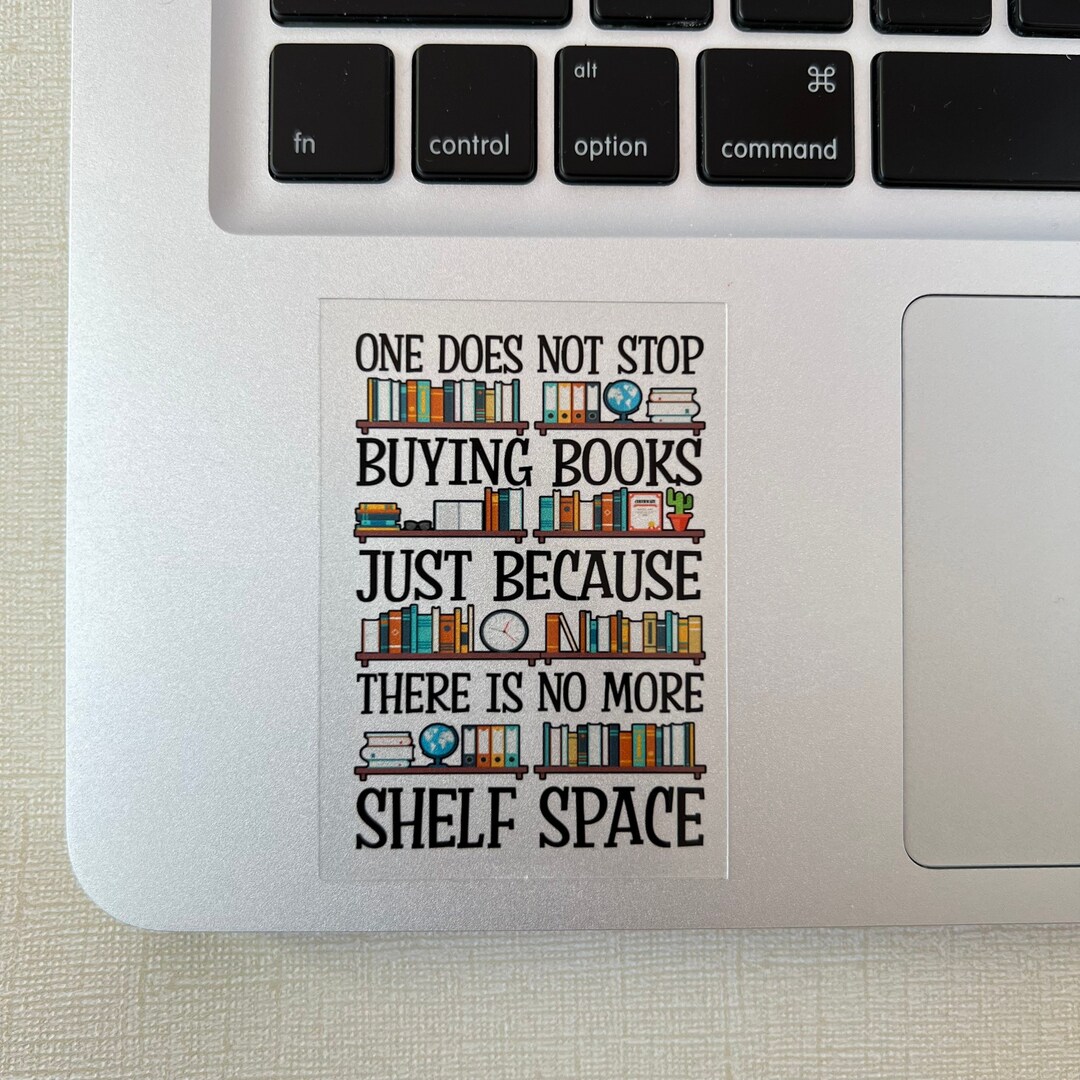 Autumn Vinyl, Book Lover CLEAR Sticker, Book Lover Gift, Just One More ...