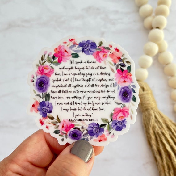 Christian Scripture Bible Verse Vinyl Sticker If I Speak in - Etsy