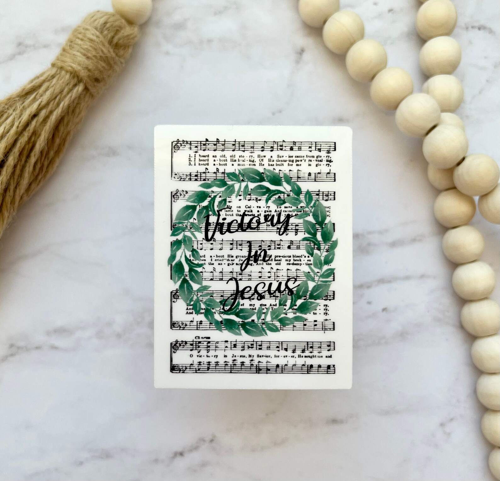 Victory in Jesus Sticker, Christian Hymn Sheet Music, Christian Label ...