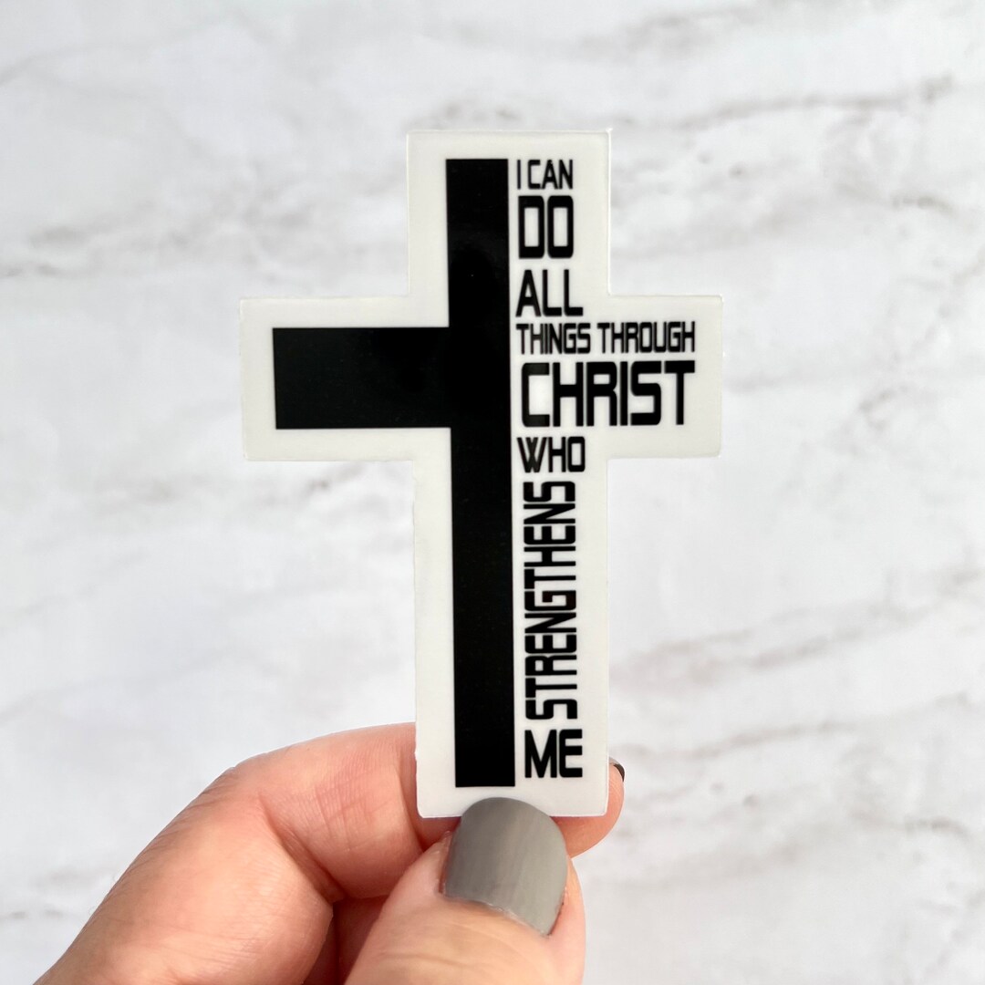 I Can Do All Things Sticker, Christian Sticker, Bible Verse Stickers ...