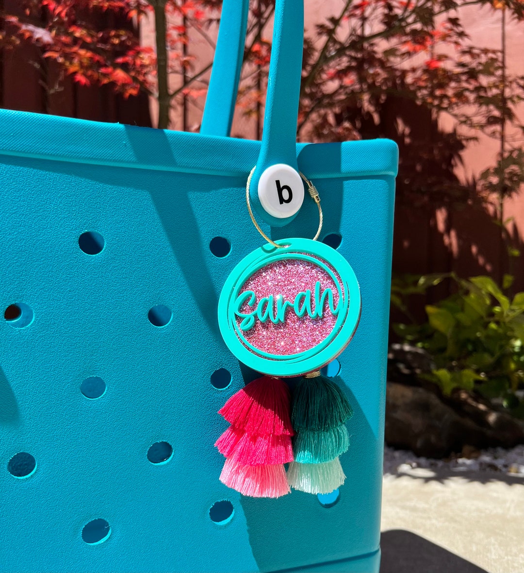 Bogg Bag Tag Keychain Personalized Acrylic Charm, Custom Beach Bag ...