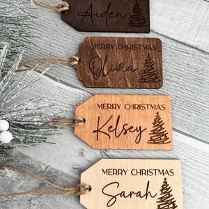 Personalized Stocking Name Tags, Wooden Christmas Stocking Family Name ...