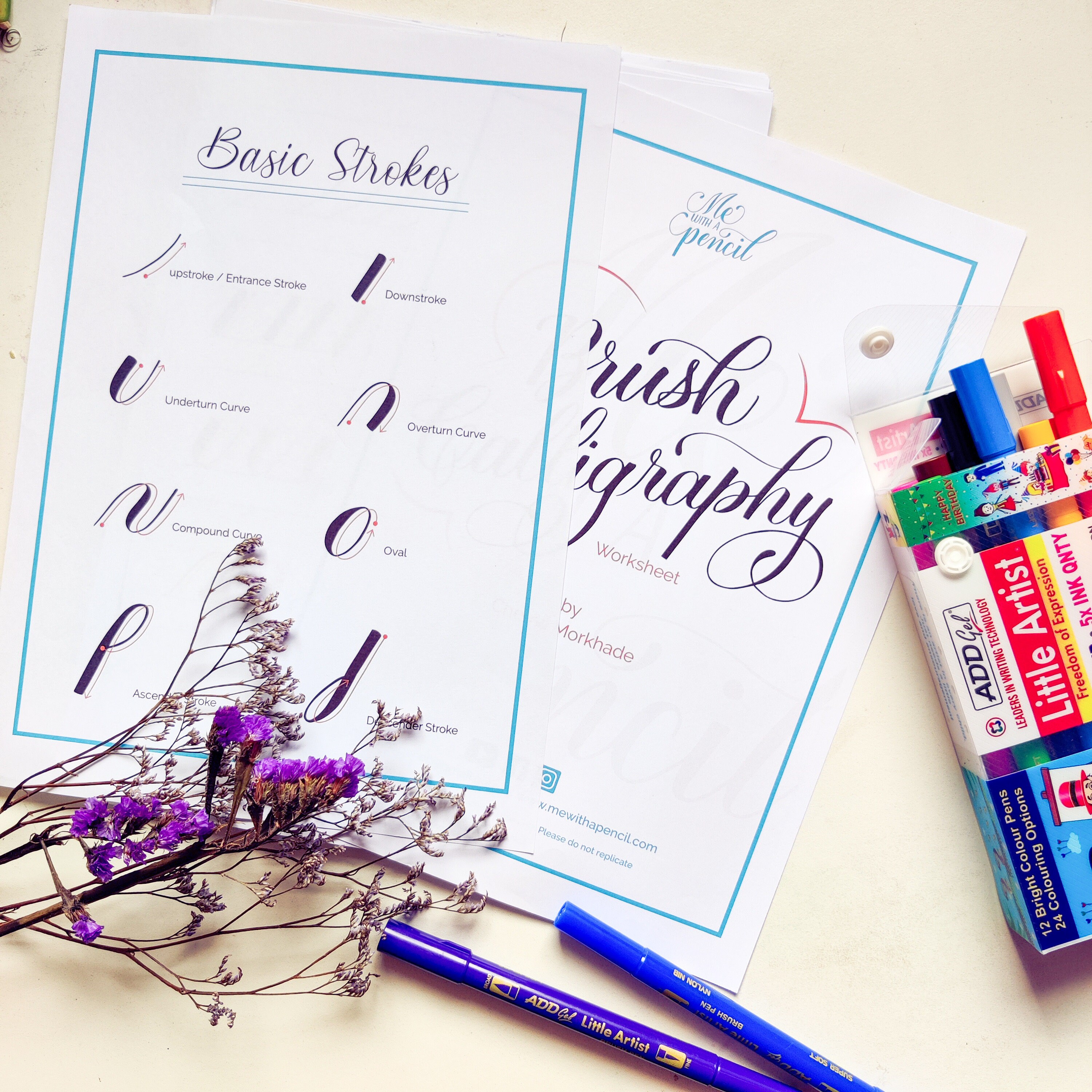 Basic Brush Calligraphy Practice Book for Beginners . Brush Lettering ...