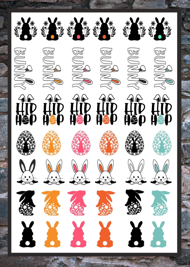 A4 Osterhase Rub Sticker Raysin Oster Rub Transfer Sticker - Etsy.de