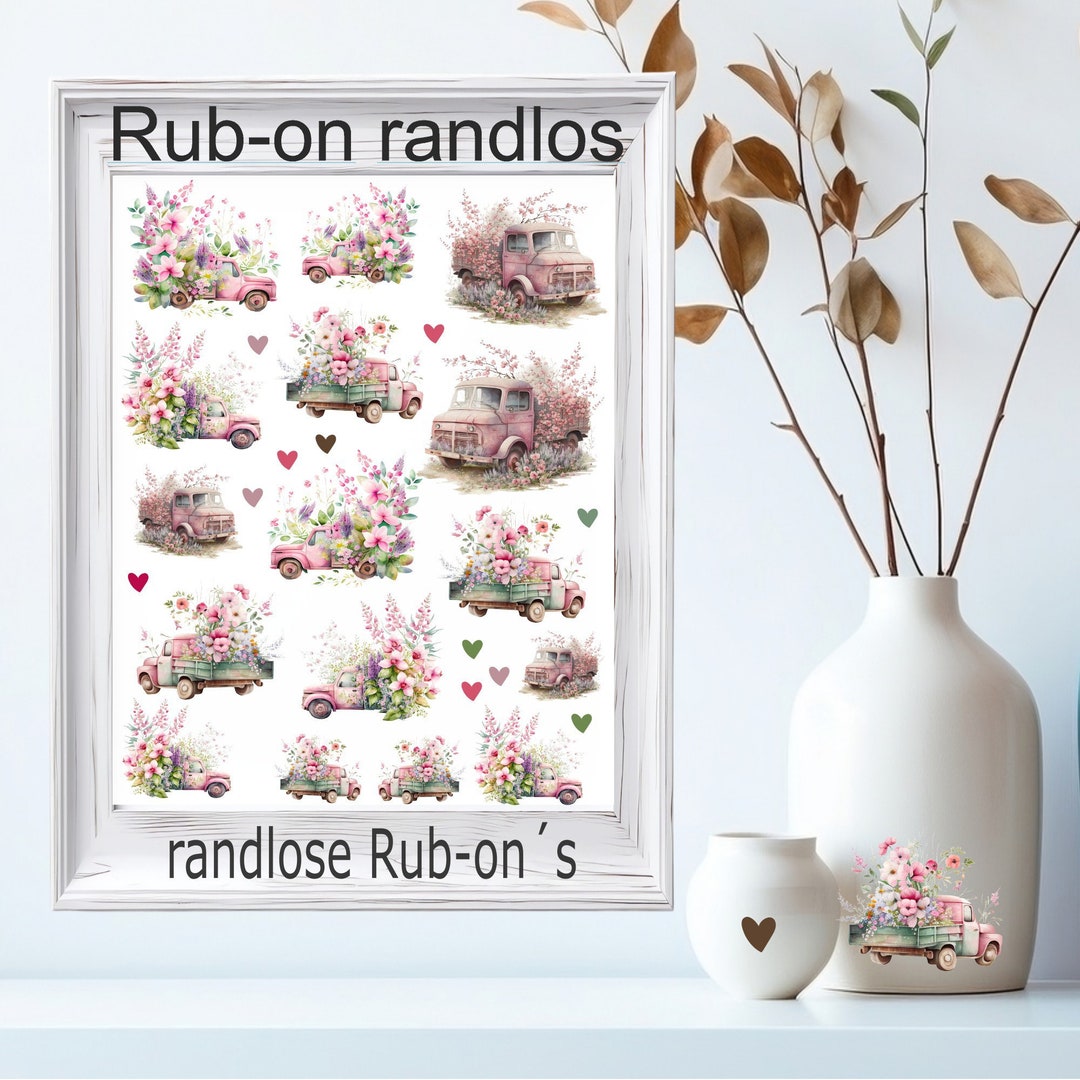 A4 Rub-on Rimless Ceramic Raysin, Decoration Rubon for Raysin ...