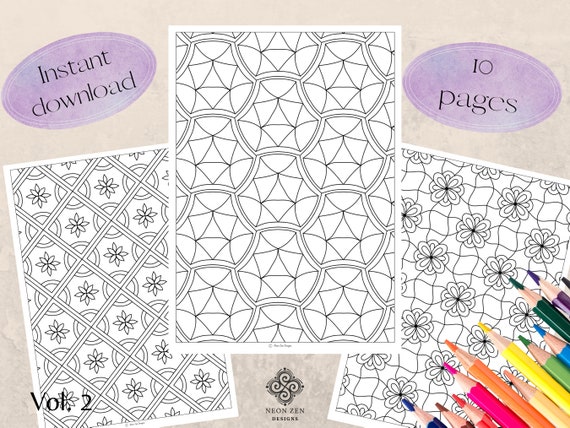 Complex Geometric Coloring Pages
