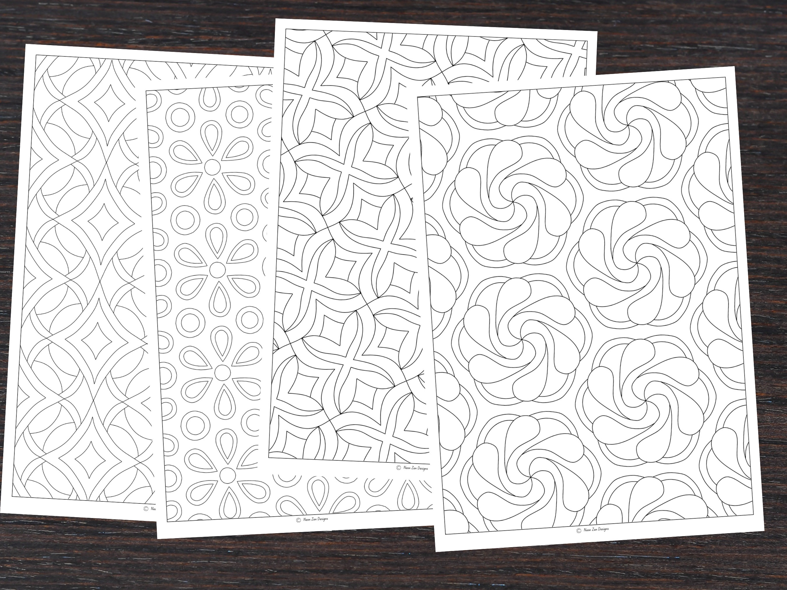 PRINTABLE Zen Colouring Pages, Geometric Colouring Sheets, PDF ...
