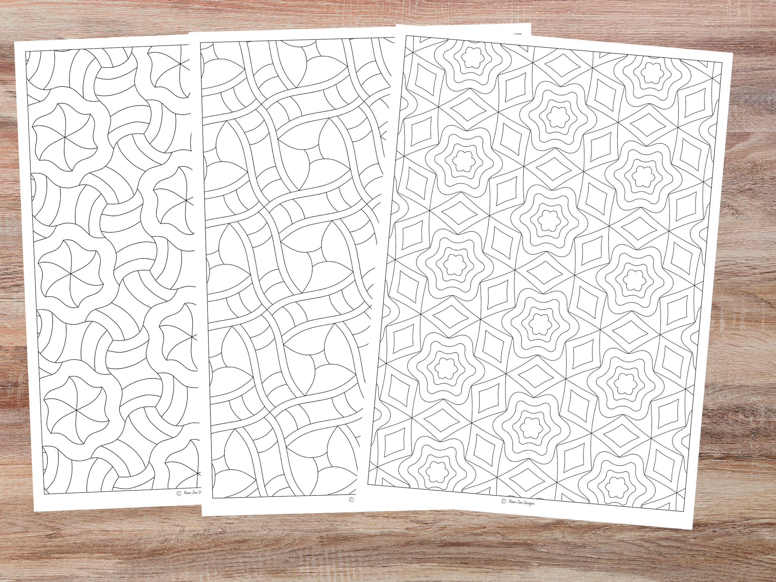 PRINTABLE Zen Colouring Pages, Geometric Colouring Sheets, PDF ...
