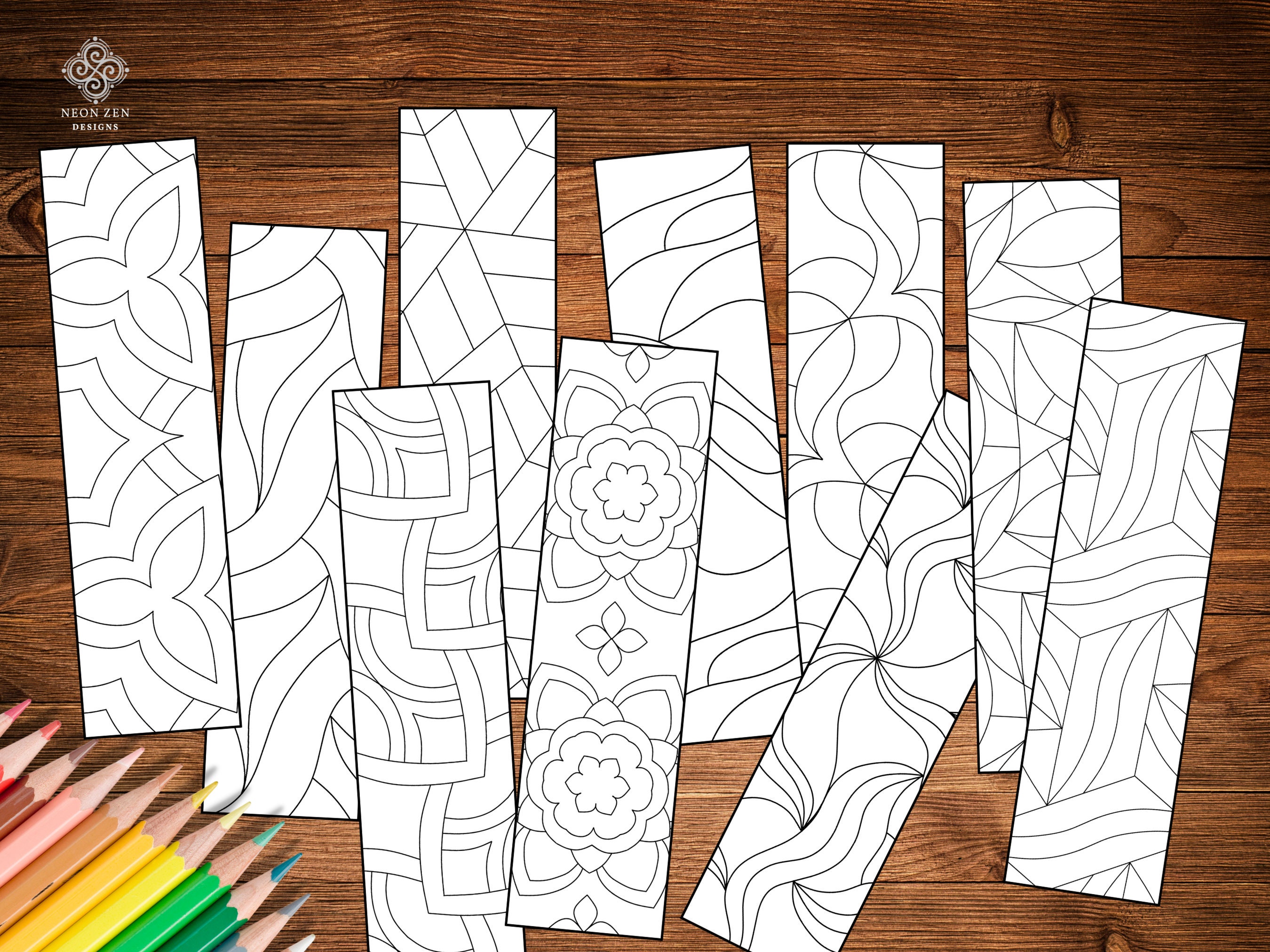 PRINTABLE Bookmarks Bundle of 20 Colouring Bookmarks Last | Etsy