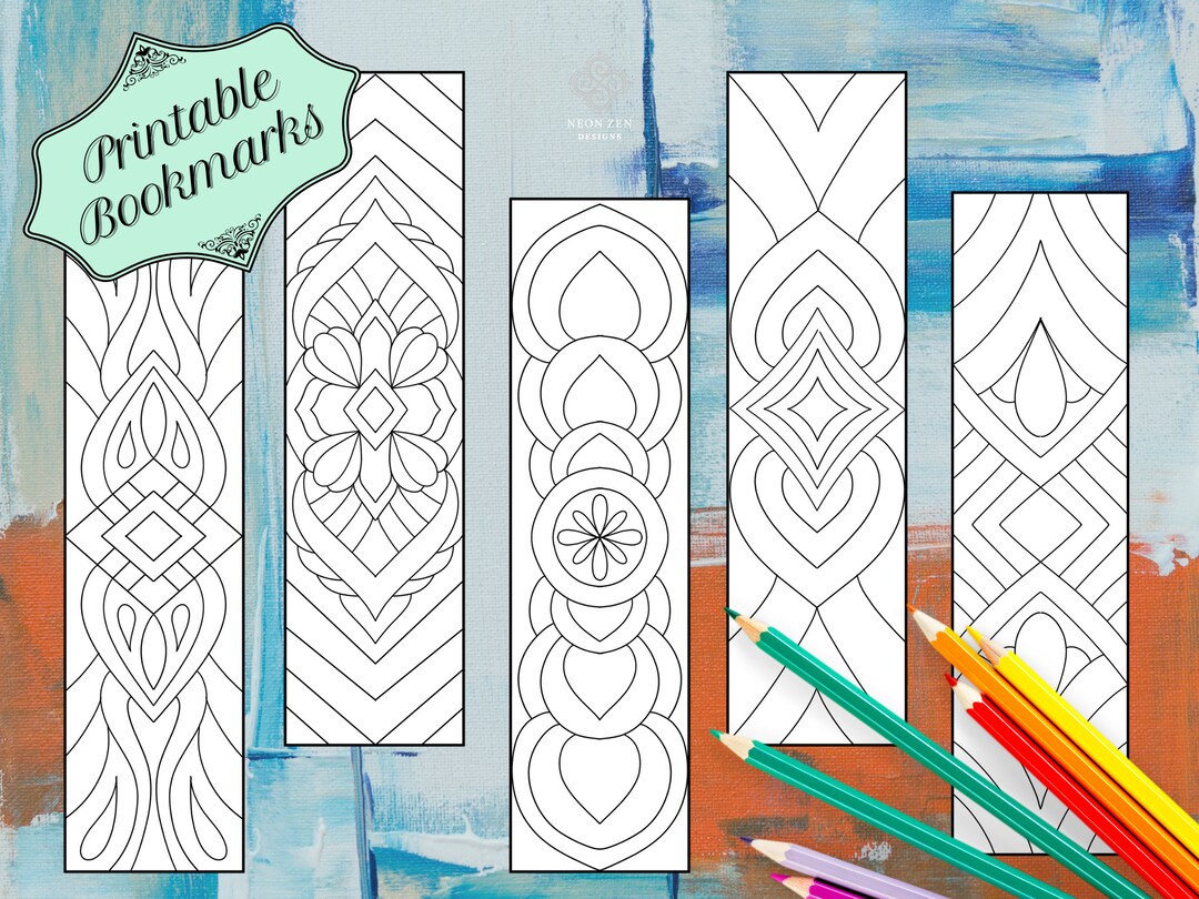 PRINTABLE Mandala Colouring Bookmarks, Mini Colouring Book, DIY ...