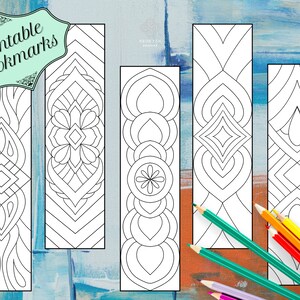 PRINTABLE Mandala Colouring Bookmarks, Mini Colouring Book, DIY ...
