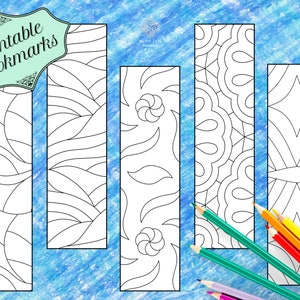 PRINTABLE Zen Colouring Bookmarks, Printable Bookmarks to Colour, Art ...