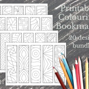 PRINTABLE Bookmarks Bundle of 20 Colouring Bookmarks Last | Etsy