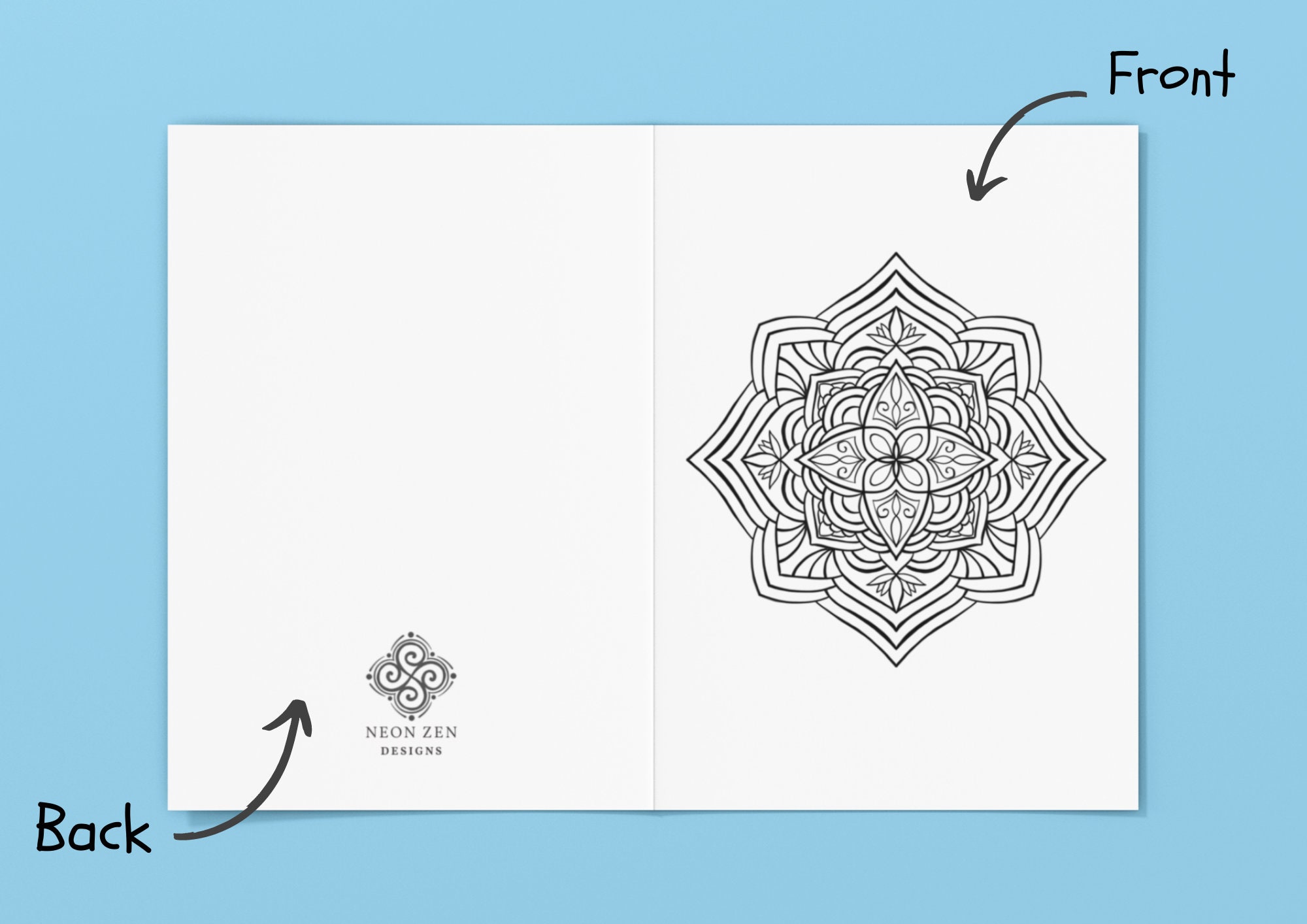 PRINTABLE DIY Greeting Card Adult Colouring Sheet Print at - Etsy