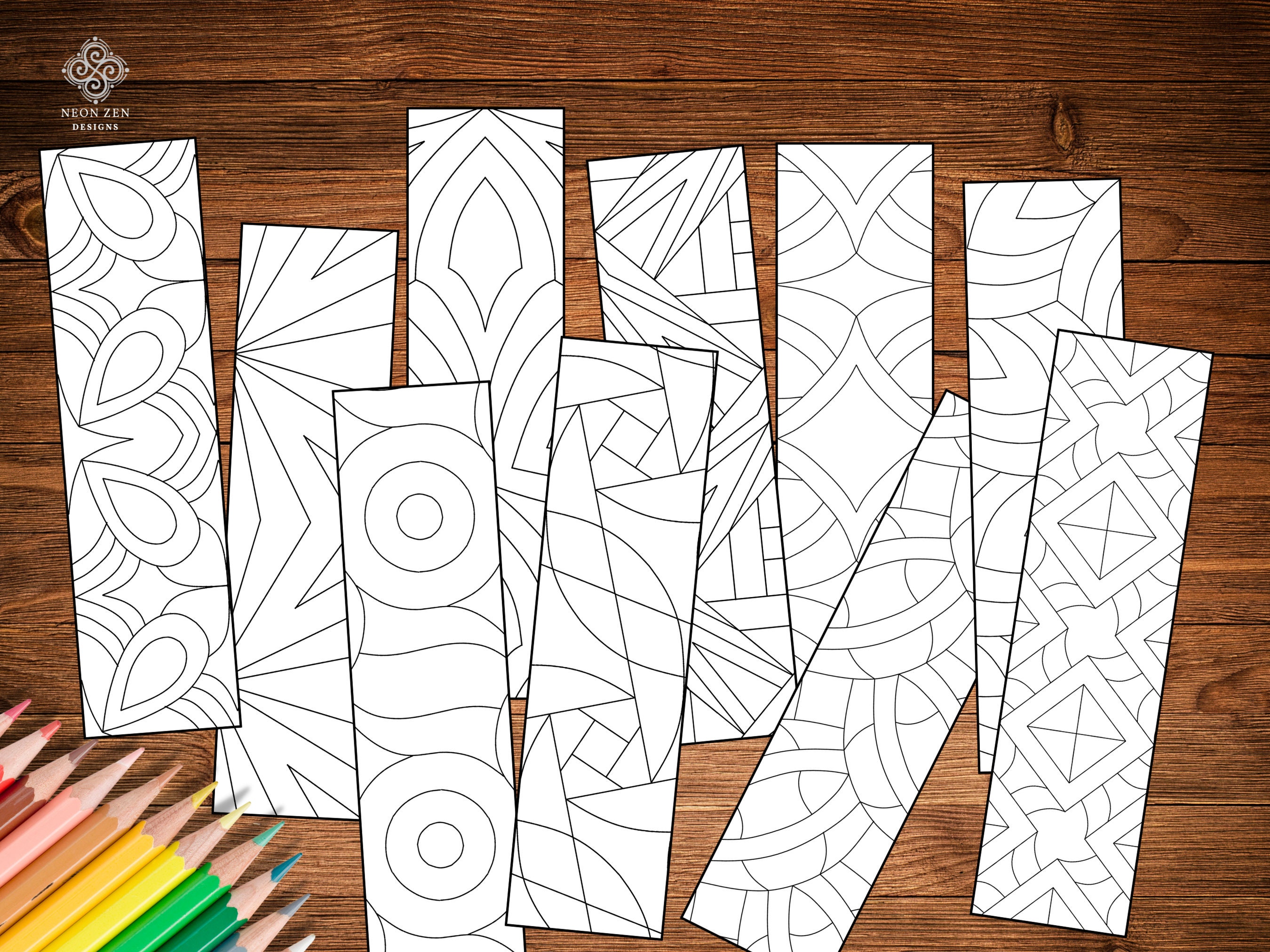 PRINTABLE Bookmarks Bundle of 20 Colouring Bookmarks Last | Etsy