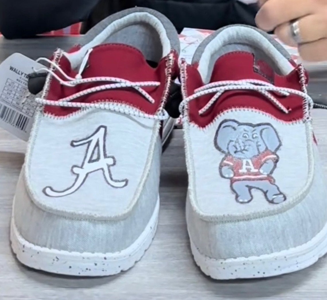 Crimson Tide/ Alabama Custom Made Hey Dudes Custom Shoes Rolltide ...