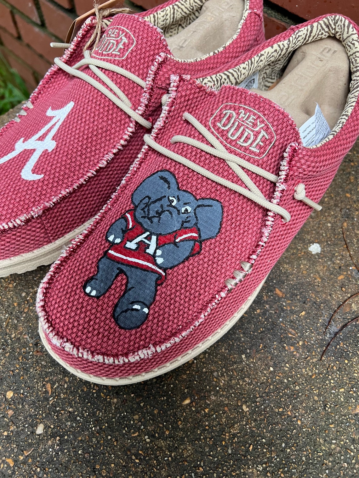 Crimson Tide/ Alabama Custom Made Hey Dudes Custom Shoes Rolltide ...