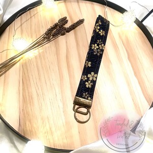 Japanese Inspired Fabric japanese Sea Wave and Japanese Flower Keychain ...