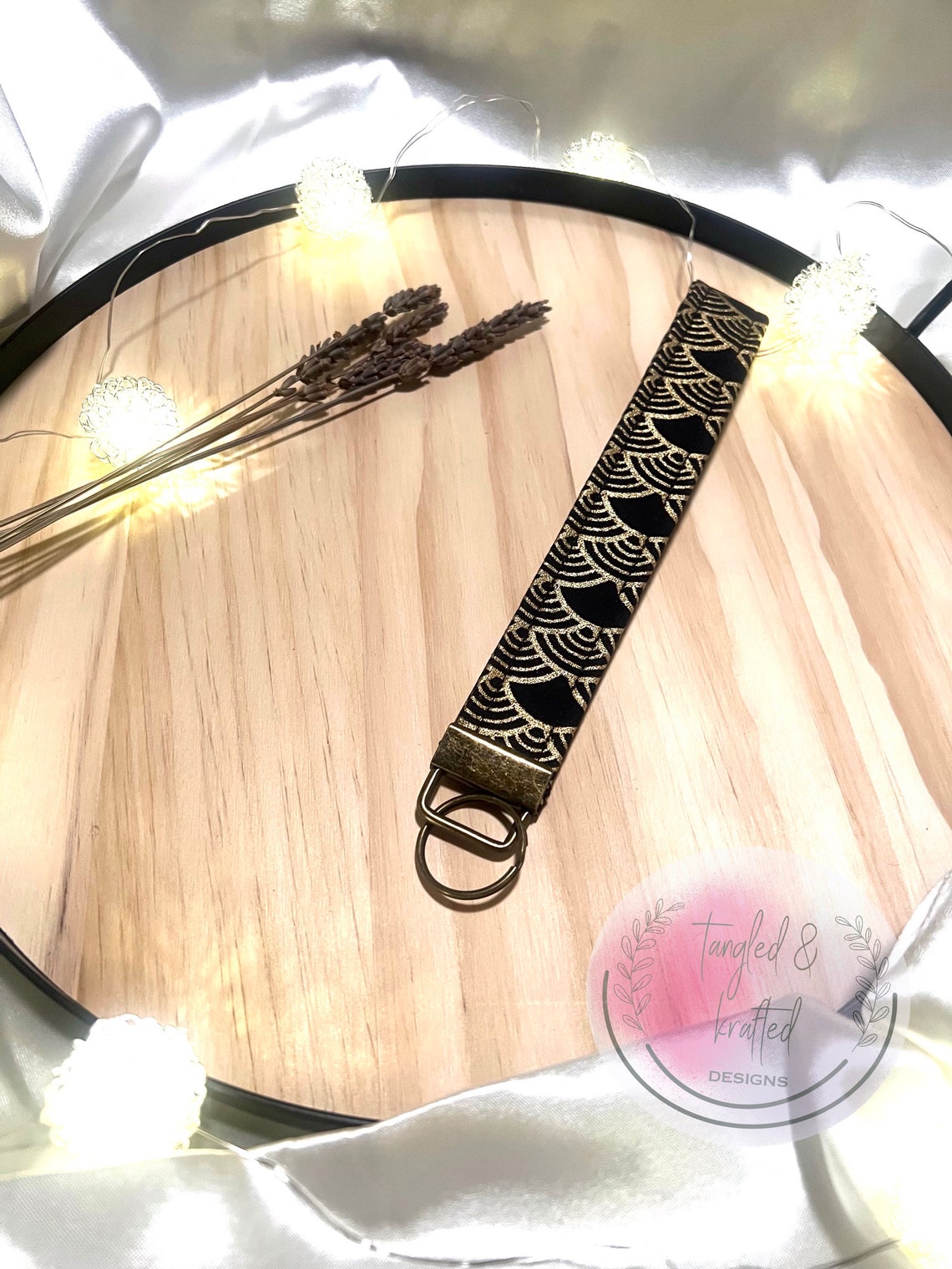 Japanese Inspired Fabric japanese Sea Wave and Japanese Flower Keychain ...