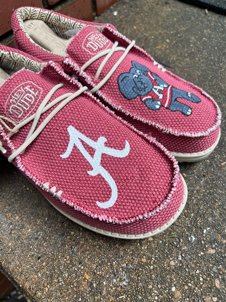 Crimson Tide/ Alabama Custom Made Hey Dudes Custom Shoes Rolltide ...