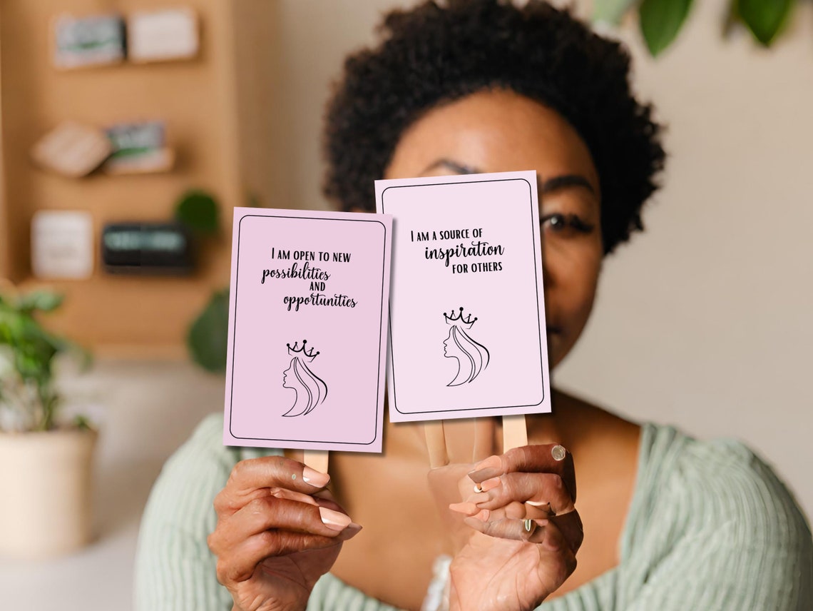 50 Pink Affirmation Cards: Printable Positive Motivation (PDF) - Etsy